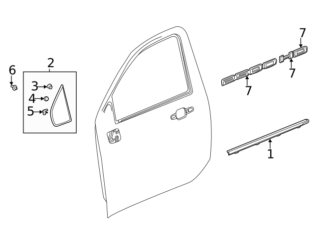 2020-2022 GM Belt Molding 84901299 | TascaParts.com
