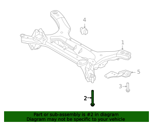 2020-2024 Nissan Sentra Suspension Cross-Member Front Bolt 55222-6LB0B ...