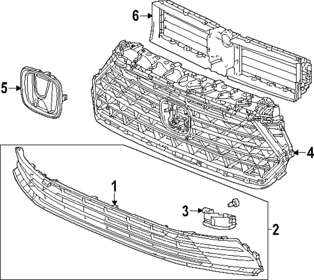 71150-30A-A00 - 2023-2025 Honda Accord - Lower Grille | Honda Parts Guys