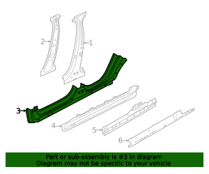 2019-2022 Volvo Sill - Passenger Side (RH) 32310039 | TascaParts.com