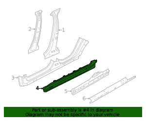 2019-2022 Volvo XC40 Inner Rocker - Driver's Side (LH) 32216396 ...