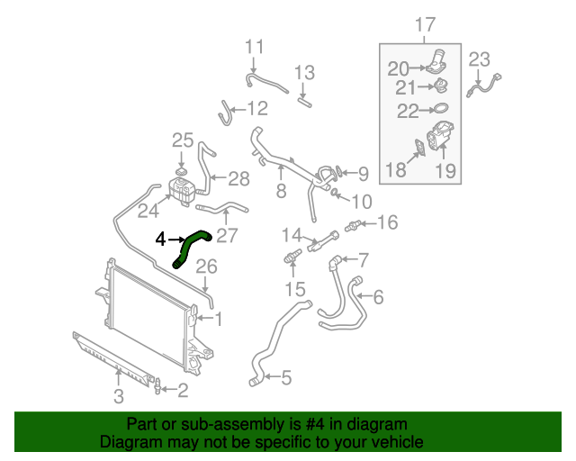 2003-2006 Volvo XC90 Upper Hose 31319444 | NewAutoParts.com