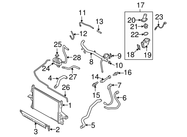 2003-2006 Volvo XC90 Lower Hose 31319446 | TascaParts.com