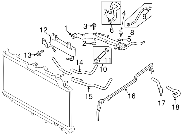2004-2021 Subaru Engine Coolant Temperature Sensor O-Ring 803912140 ...