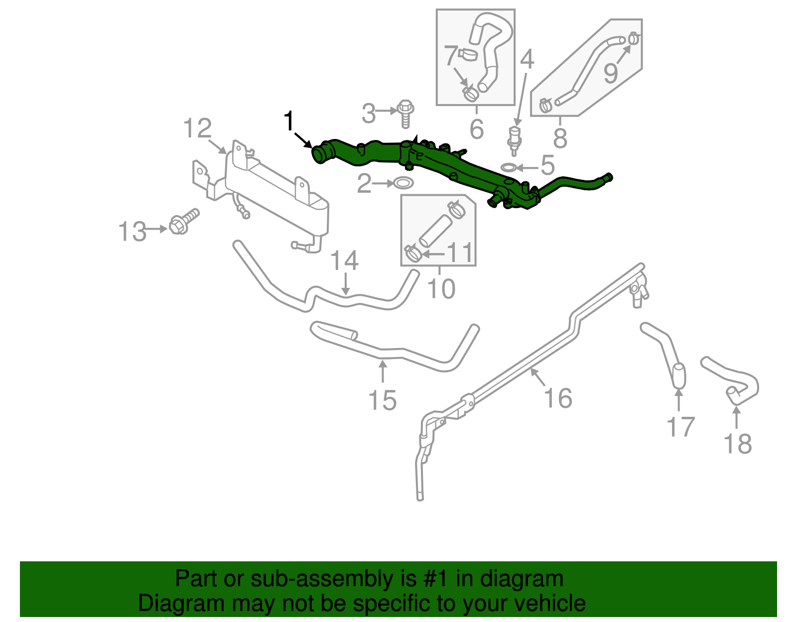 14050AB02A - Water Pipe 2015-2019 Subaru | Subaru Factory Parts Online