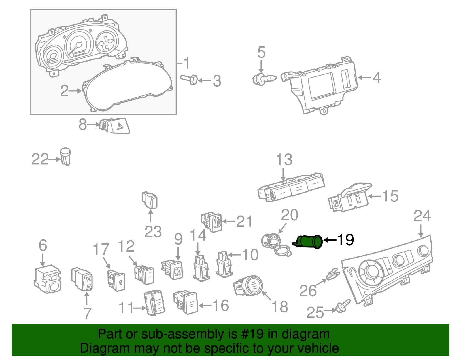 85530-45010-C0 - Warning Switch - 2011-2014 Toyota Sienna | Lithia ...