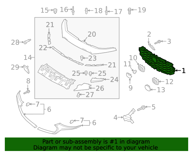 2019-2024 Mazda 3 Lower Grille BDTS-50-711A | RealMazdaParts.com