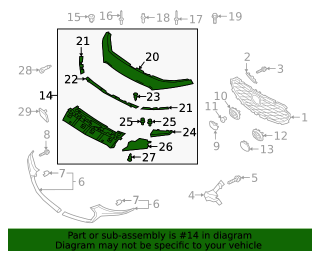 2020-2021 Mazda 3 Upper Grille BDTT-50-7E0B-E4 | QuirkParts