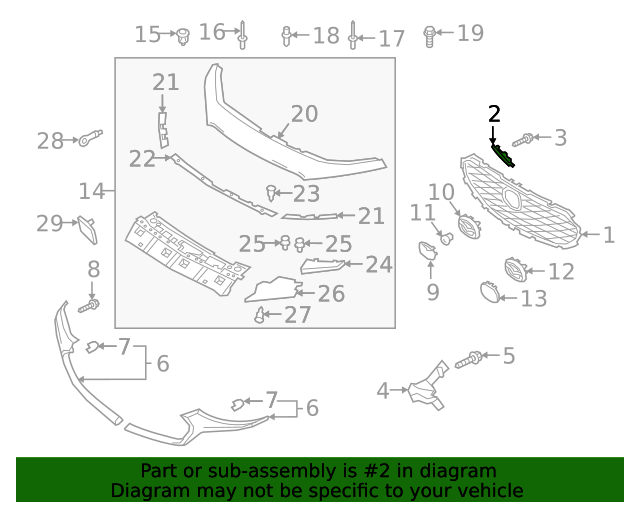2019-2024 Mazda 3 Lower Grille Plate BDTT-50-1V2A | RealMazdaParts.com
