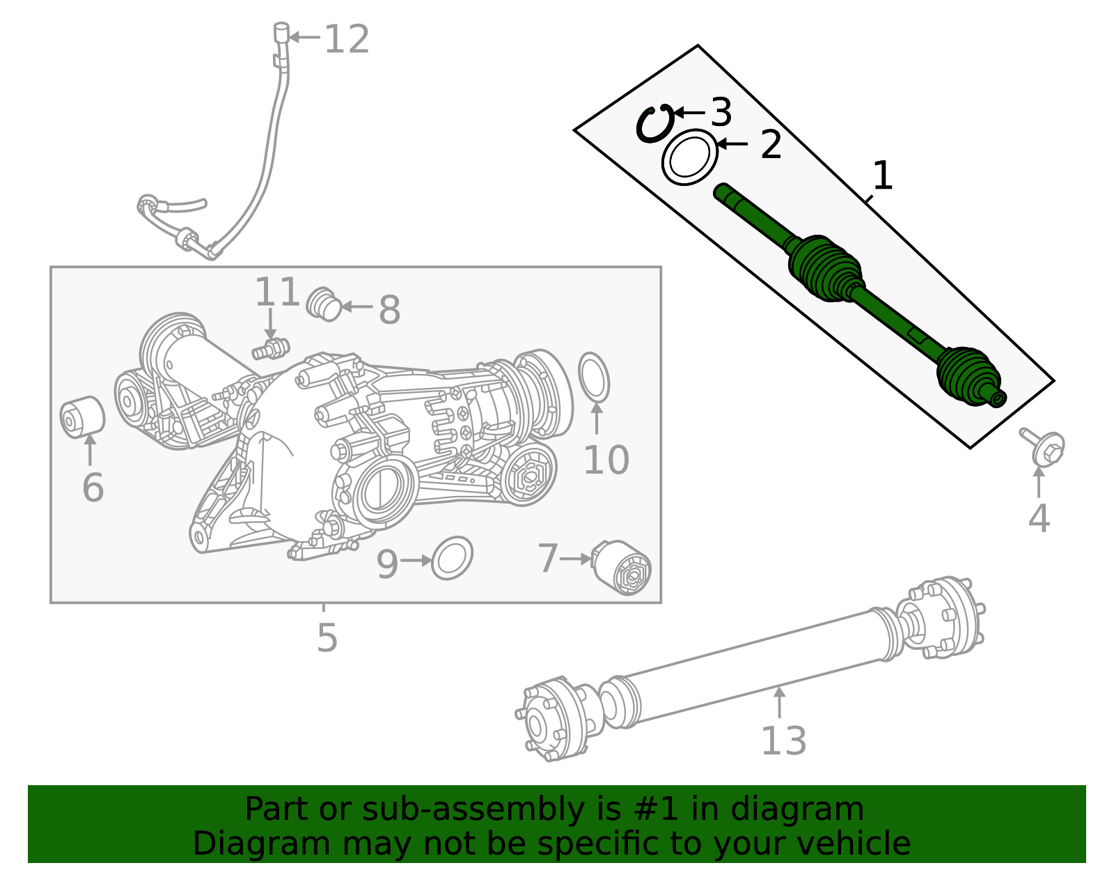 Genuine OEM Axle Assembly | 167330860164 | Fits Select 2020-2024 ...