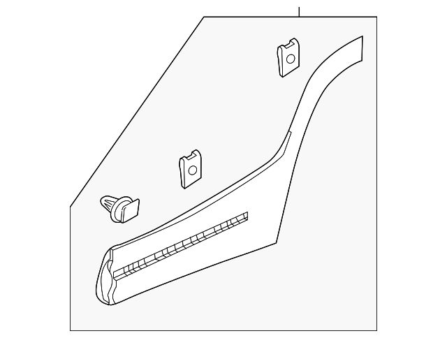 2018-2022 GMC Terrain Black Rear Driver Side Door Molding 84538084 ...