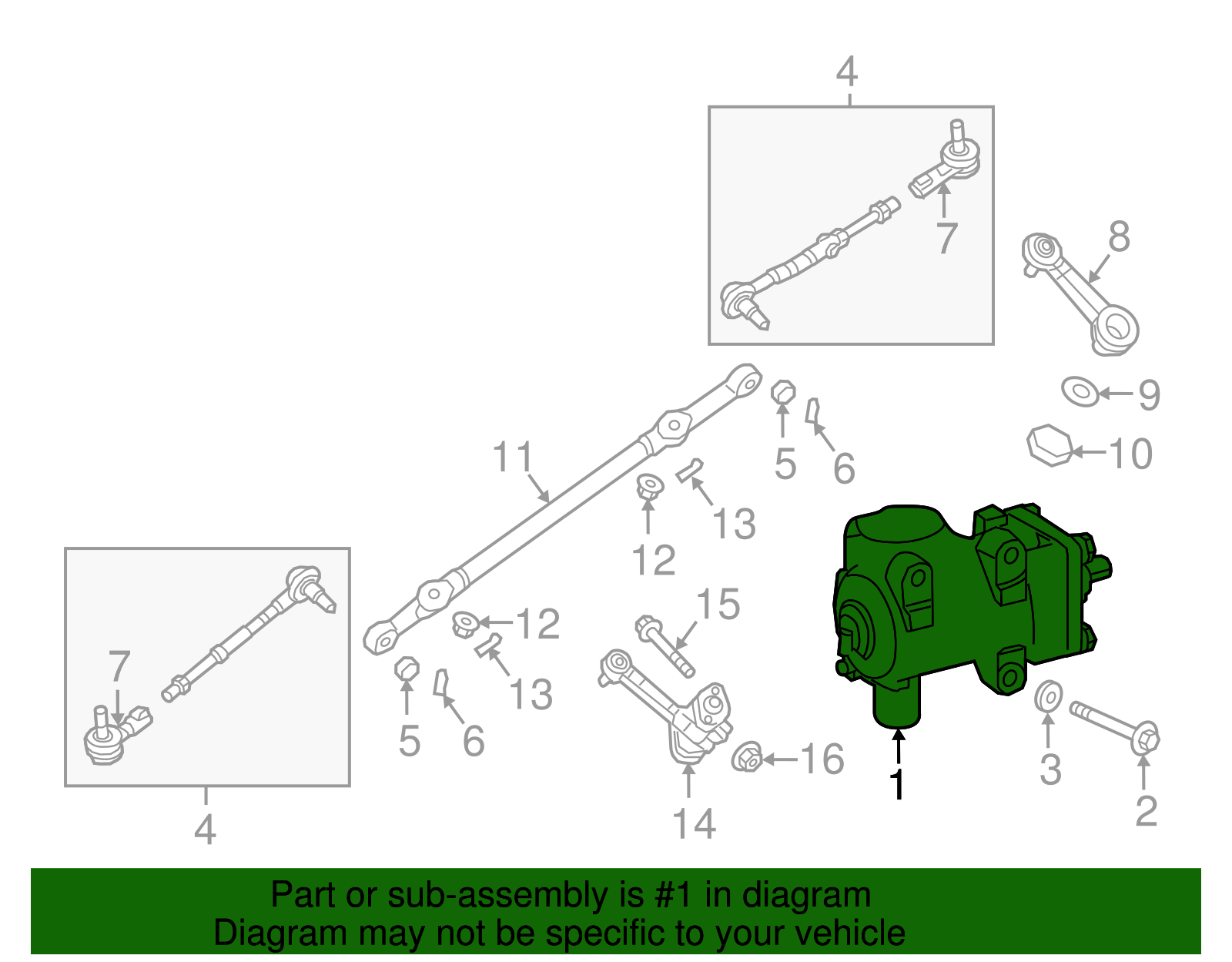 49200-EZ00D - Steering Gear 2016-2024 Nissan TITAN XD | Nissan Parts ...