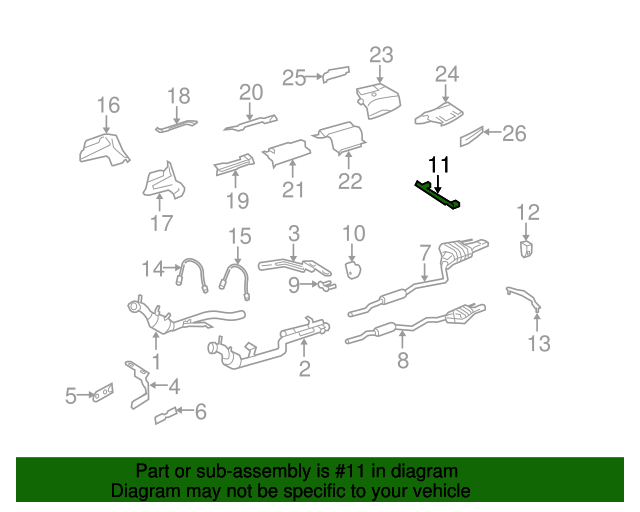 221-492-02-42 - Muffler & Pipe Rear Bracket 2007-2017 Mercedes-Benz ...