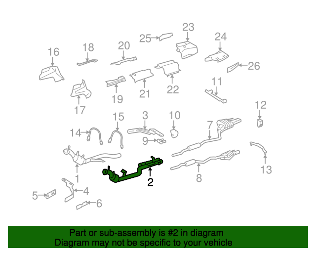 221-490-47-19-80 - Front Exhaust Pipe 2006-2013 Mercedes-Benz ...