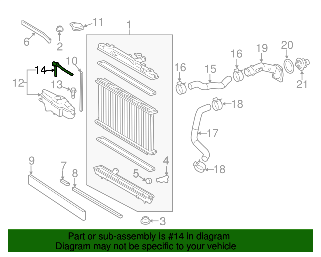 2012-2018 Toyota Reservoir Cap 16405-0V060 | Toyota Parts Center