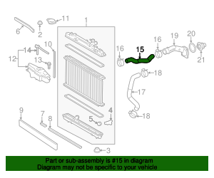 2012-2018 Toyota Upper Hose 16571-0P250 | OEM Parts Online