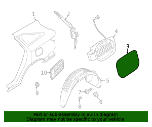 2021-2023 Kia Sorento Fuel Door 69511-R5000 | TascaParts.com