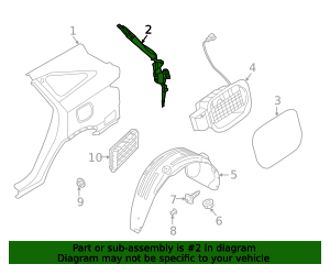 71560-P2000 - Quarter Panel Extension 2021-2022 Kia Sorento | Kia.Parts ...
