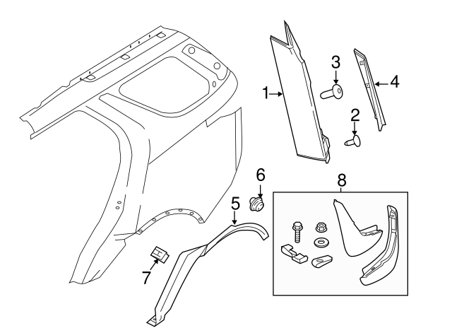 Genuine OEM Wheel Opening Molding Part# LR138493 Fits 2017-2023 Land ...