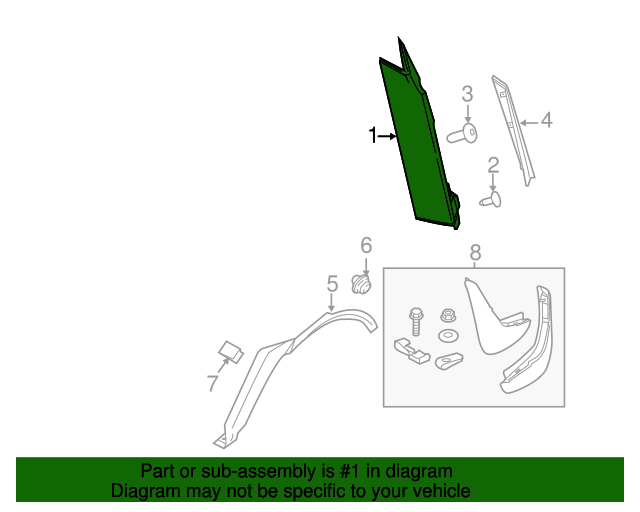 Genuine OEM Pillar Molding Part# LR115146 Fits 2017-2021 Land Rover ...