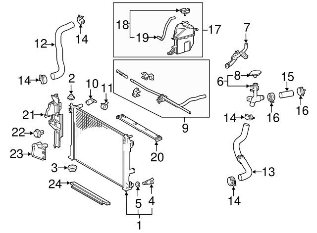 2018-2023 Toyota Camry Filler Tube Bracket 16522-0P010 | Toyota Parts ...