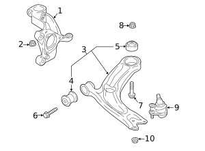 2019-2023 Volkswagen Jetta Lower Control Arm 5QM-407-151-B | OEM Parts ...