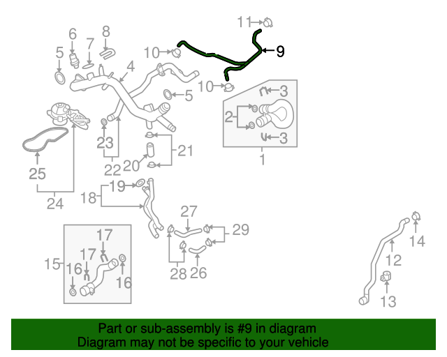 2009-2011 Audi A6 Quattro Hose Assembly 4F0-121-107-CC | OEM Parts Online