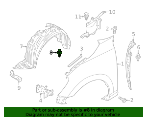 2016-2020 Toyota Splash Shield Clip 90118-WB048 | Toyota Parts Center
