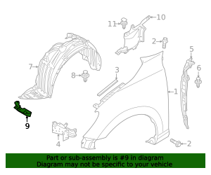 53852-WB001 - Fender Liner Deflector 2016-2020 Toyota | Group 1 Auto Parts
