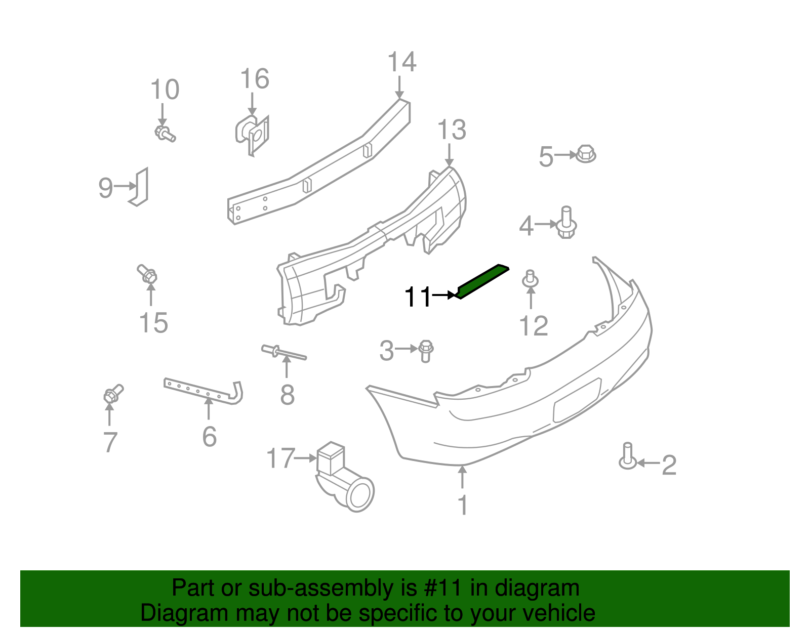 2009-2015 Infiniti License Bracket 96220-JJ50A | Infiniti of Orland Park