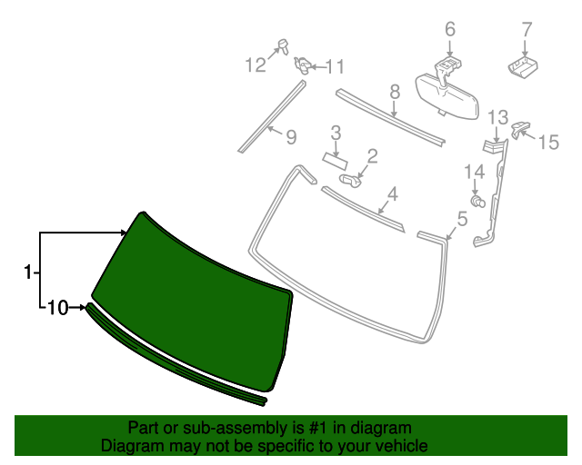 2007-2014 Toyota FJ Cruiser Windshield 56101-35072 | OEM Parts Online
