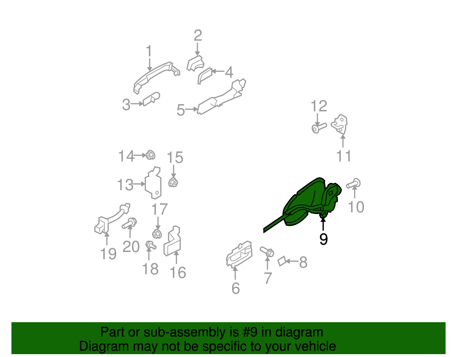 2008-2015 Nissan Lock Actuator 82501-JM00A | Temecula Nissan Parts