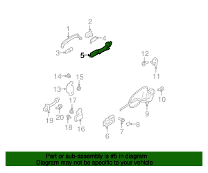 82611-JM01A - Handle Base 2008-2015 Nissan | Nissan Parts & Accessories ...