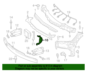 218-885-24-00 - Radiator Support Air Duct 2015-2018 Mercedes-Benz CLS ...