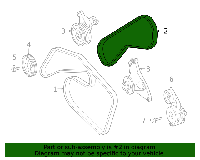 001-993-37-96 - Accessory Drive Belt 2019-2022 Mercedes-Benz | Mercedes ...