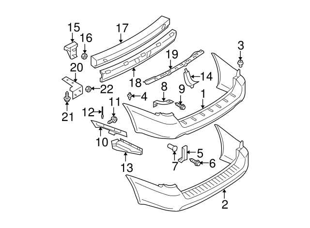 1989-2024 Subaru Bumper Impact Bar Bolt 010110250 | Subaru Parts Store
