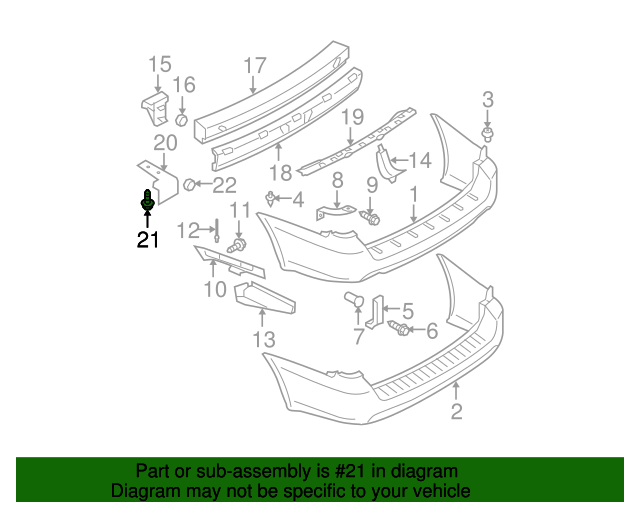 1989-2024 Subaru Bumper Impact Bar Bolt 010110250 | Subaru Parts Guys