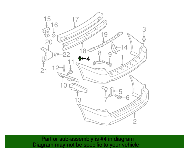Bumper Cover Retainer Clip - Subaru (59122PA010) | Subaru Parts