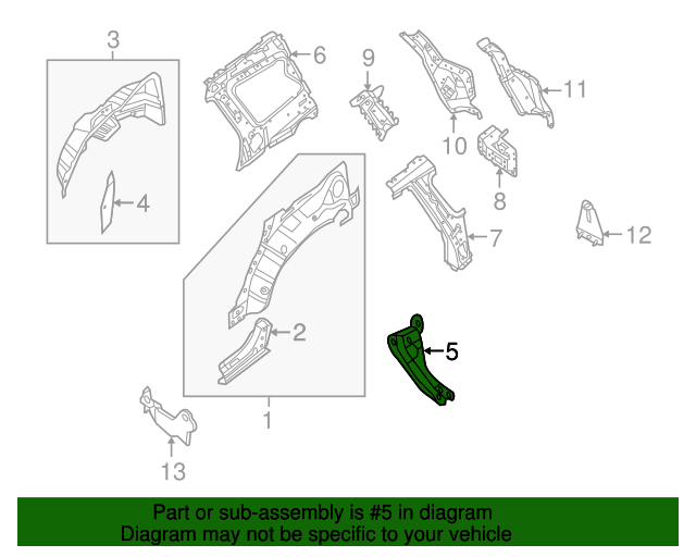 2014-2017 Infiniti QX60 Wheelhouse Brace 76715-3JV0A | Infiniti of ...