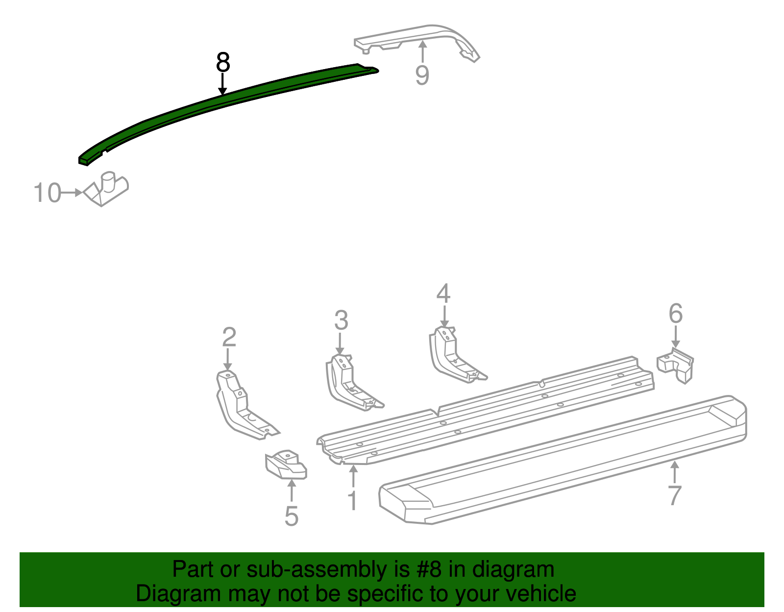 2007-2021 Toyota Tundra Drip Molding 75565-0C020 | Toyota Parts Center