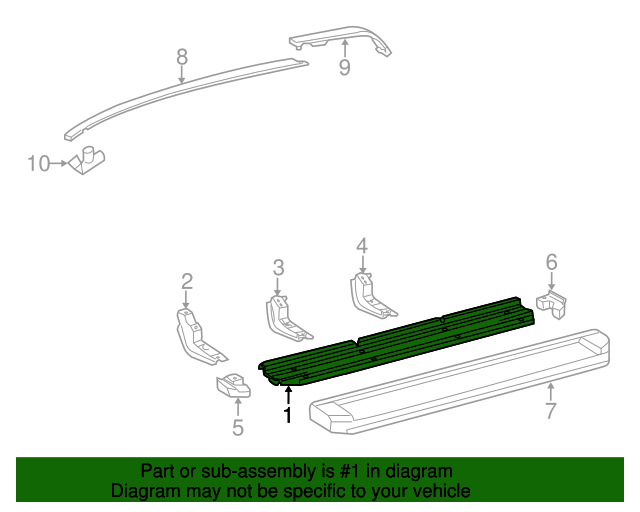 2007-2021 Toyota Tundra Running Board 51771-0C030 | Toyota Parts Center