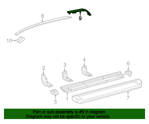 2007-2021 Toyota Tundra Moulding, Roof Drip Side Finish, Rear Left ...