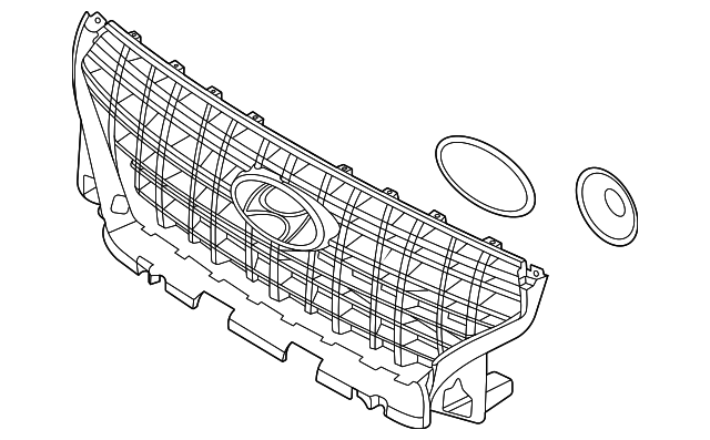 2022-2025 Hyundai Venue Upper Grille 86350-K2020 | World OEM Parts Hyundai