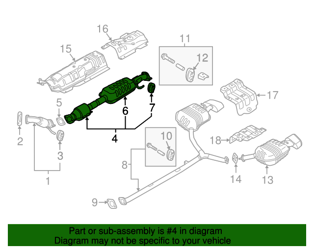 2015-2018 Hyundai Sonata Catalytic Converter 28600-C2560 | OEM Parts Online