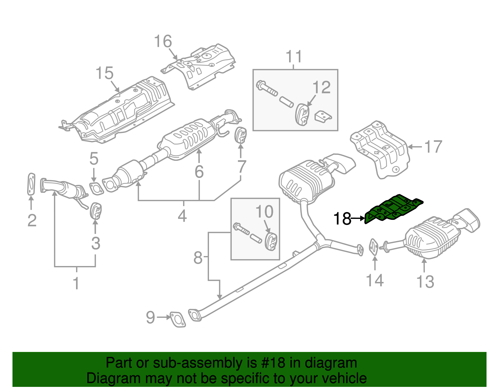 2015-2019 Hyundai Sonata Heat Shield 28795-C1000 | OEM Parts Online