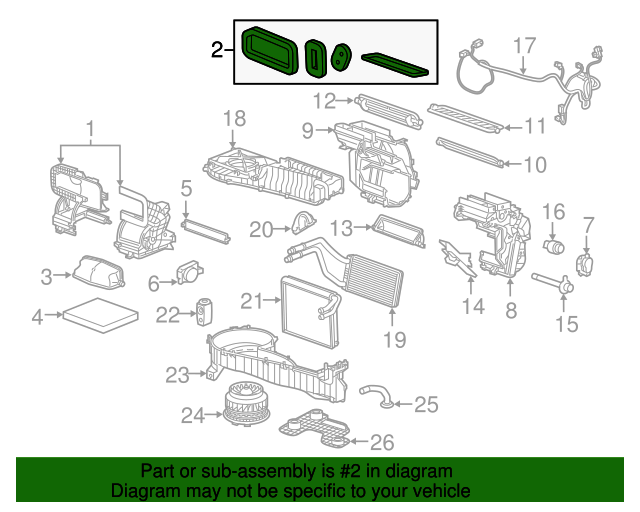 2015-2022 GM Air Conditioning Evaporator Thermal Expansion Valve Seal ...
