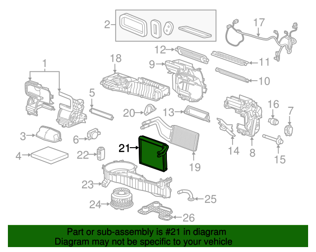 2015-2022 GM Air Conditioning Refrigerant Heat Exchanger 84087987 GM ...