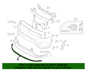 86591-Q4000 - Lower Deflector - 2019-2022 Kia Niro EV | Kia Auto Parts