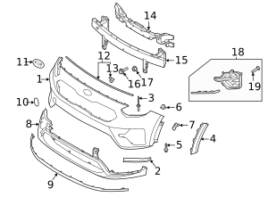 2019-2021 Kia Niro EV Outer Molding 86558 Q4000 | TascaParts.com