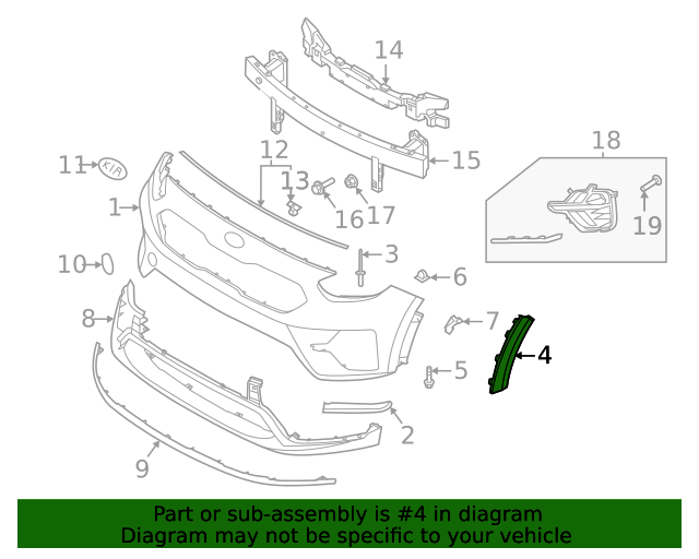 86558-Q4000 - Outer Molding 2019-2022 Kia Niro EV | Kia.Parts Store